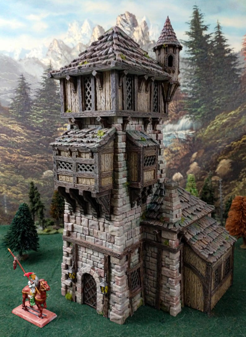 Hand-painted 28mm Medieval Guard Tower – Wargaming Terrain Scenery - Etsy