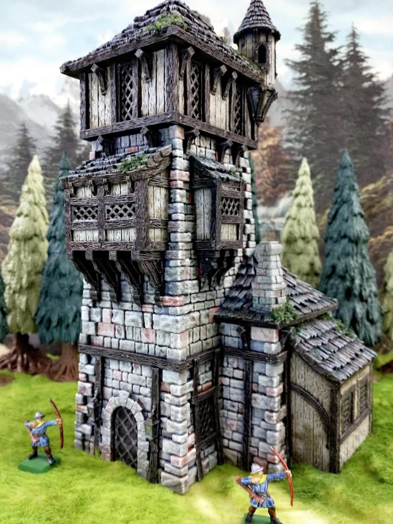 Hand-painted 28mm Medieval Guard Tower – Wargaming Terrain Scenery - Etsy