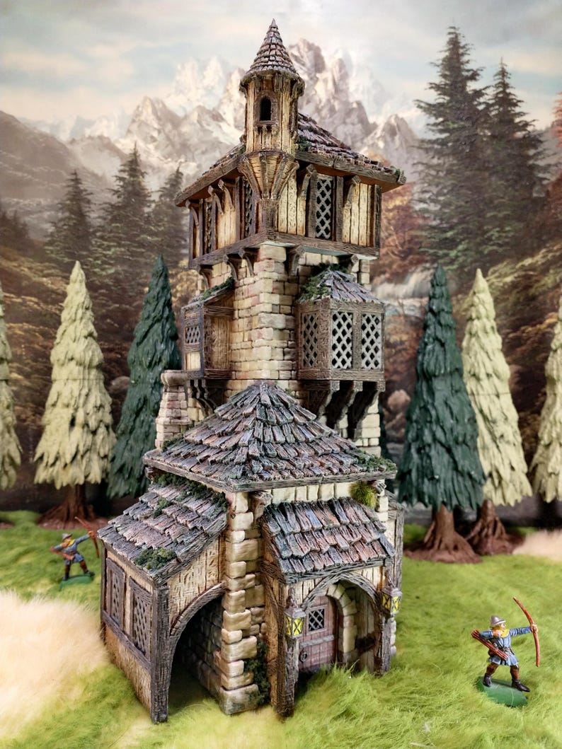 Hand-painted 28mm Medieval Guard Tower – Wargaming Terrain Scenery - Etsy