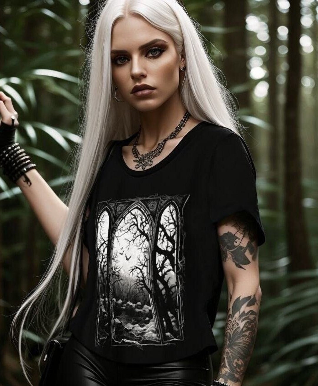 Out of the Shadows Tee Goth Core, Organic Cotton, Sustainable Fashion ...