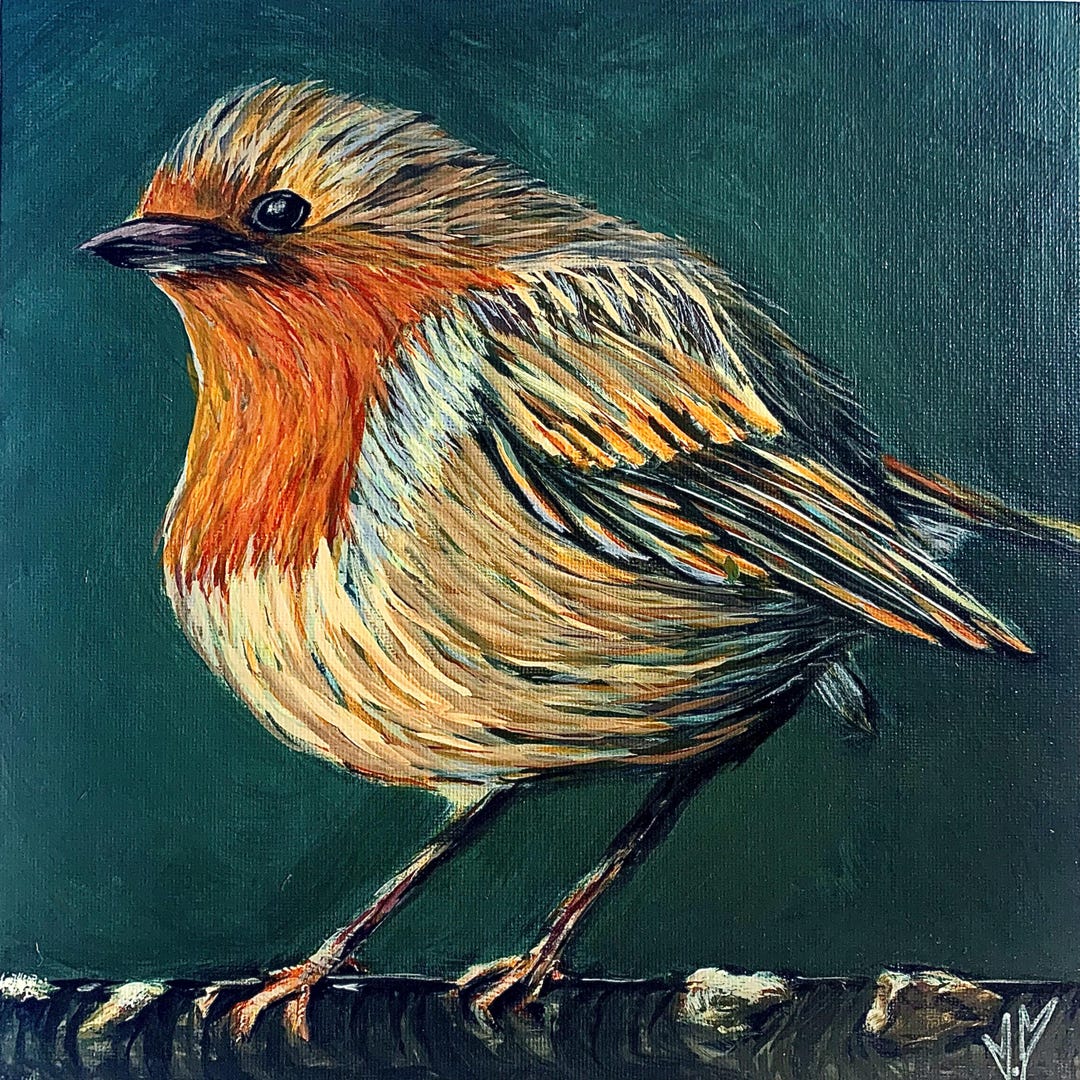 Elijah's Birdie Wildlife Art Bird Watcher Gift Dad Gift Giclee Print ...