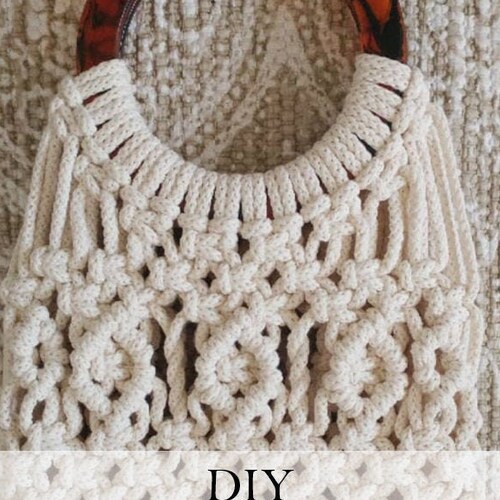 DIY Macrame Market Bag Pattern With Instructional Pictures - Etsy