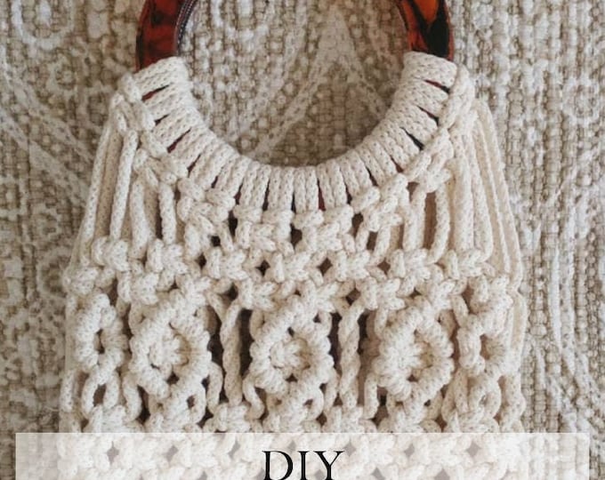 DIY Macrame Market Bag Pattern With Instructional Pictures, Macrame ...