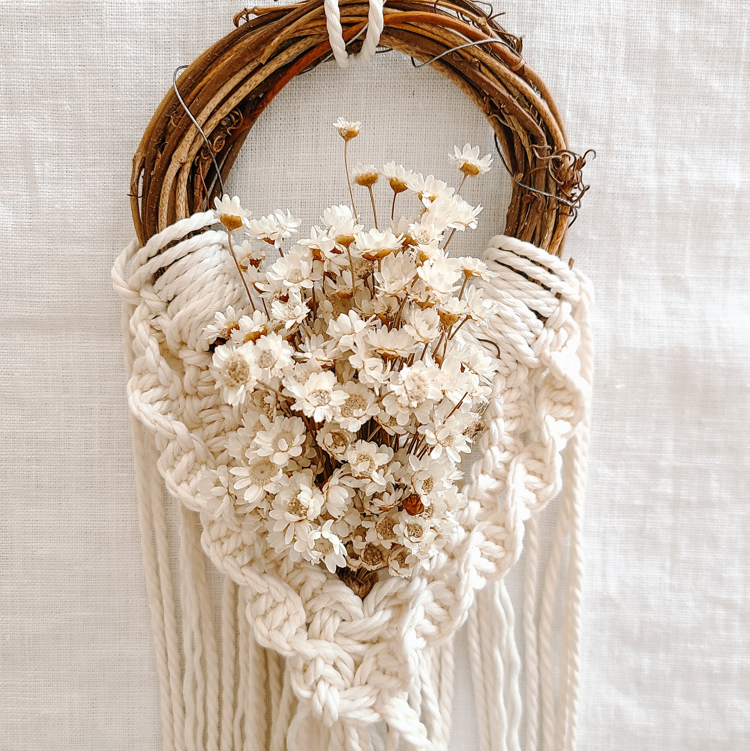 DIY Floral Macrame Wreath, Digital Pattern - Etsy
