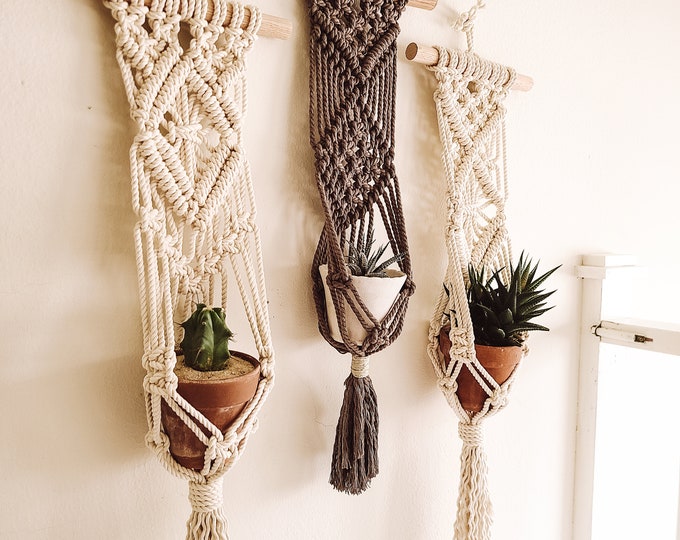 DIY Macrame Wall Hanging Planter Pattern - Etsy
