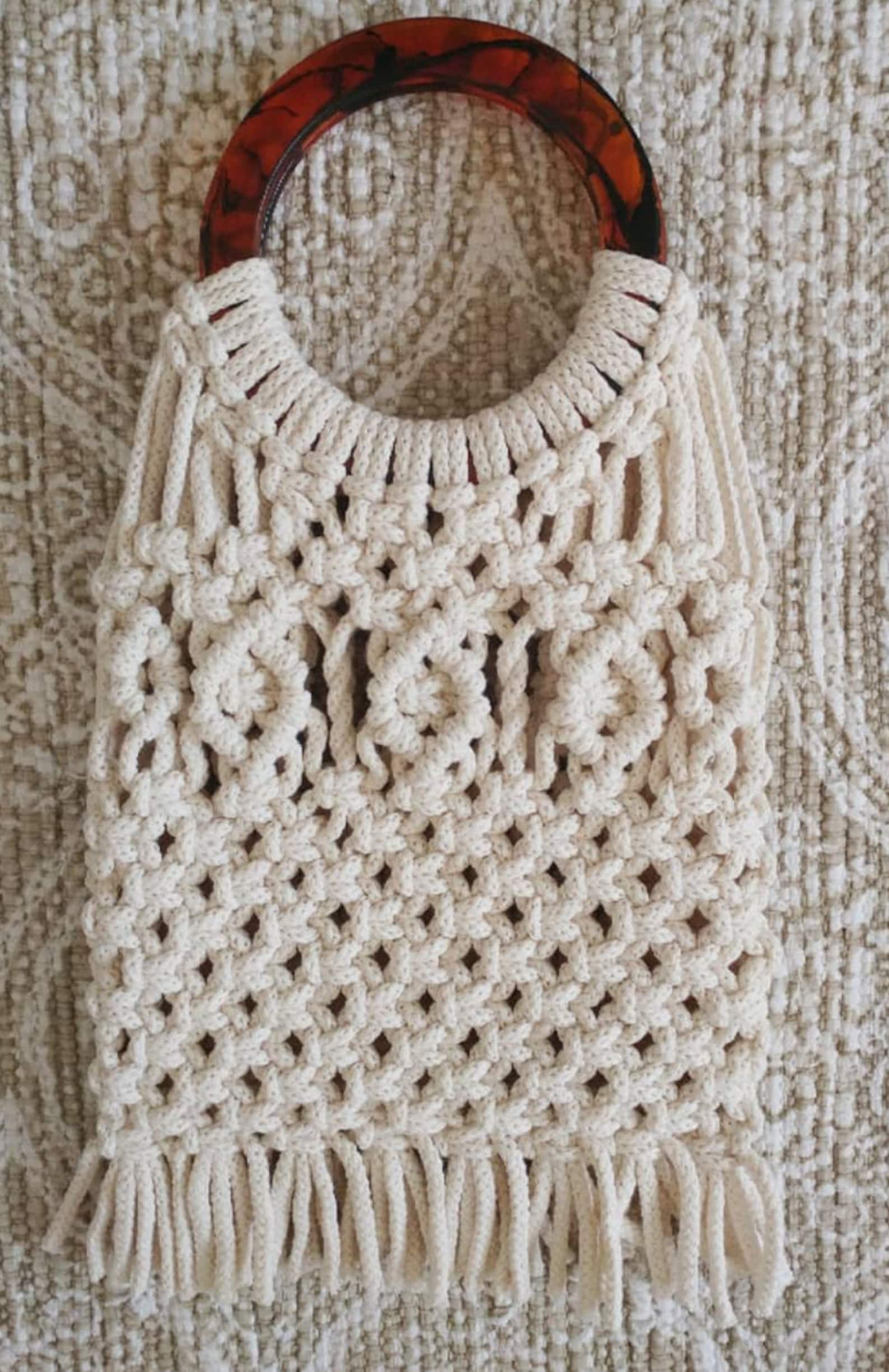 DIY Macrame Market Bag Pattern With Instructional Pictures | Etsy