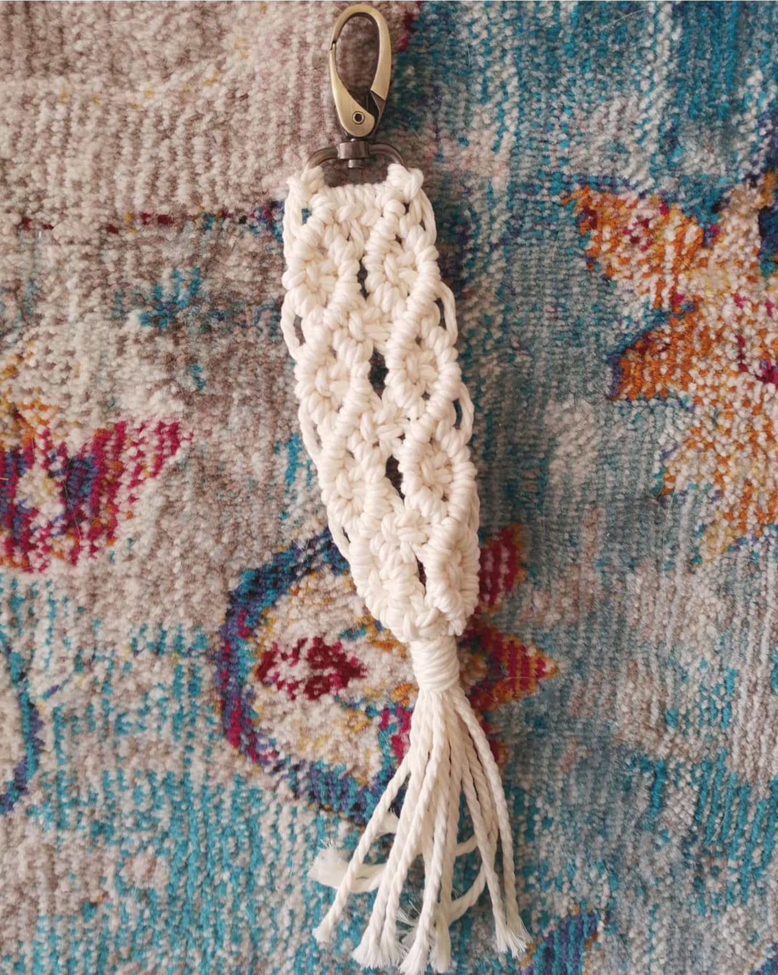 DIY Macrame Keychain Pattern Macrame Tutorial | Etsy