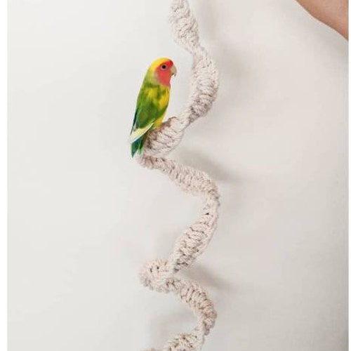 DIY Macrame Spiral Bird Perch Pattern Digital Macrame | Etsy