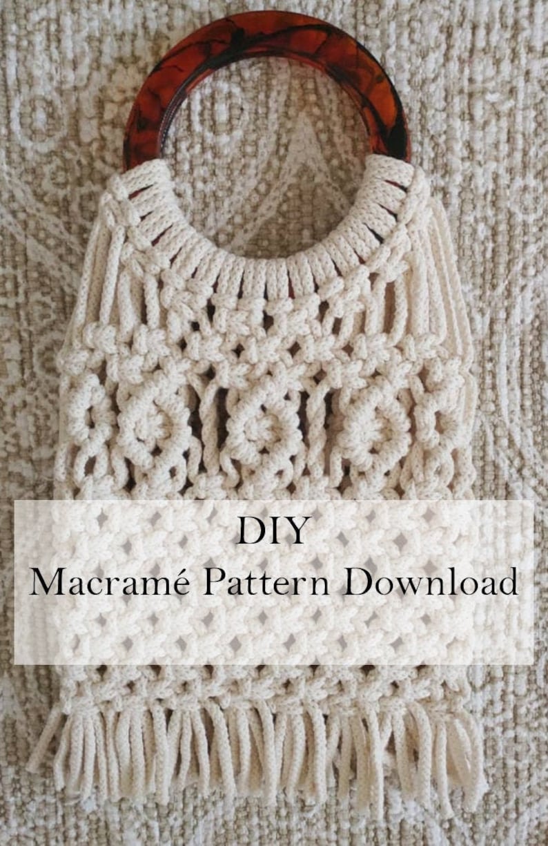 DIY Macrame Market Bag Pattern with Instructional Pictures | Etsy
