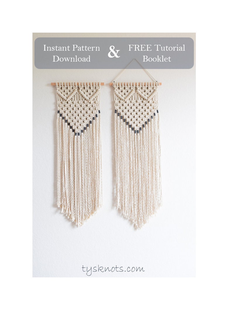 DIY Macrame Pattern Macrame Tutorial Wall Tapestry Pattern | Etsy