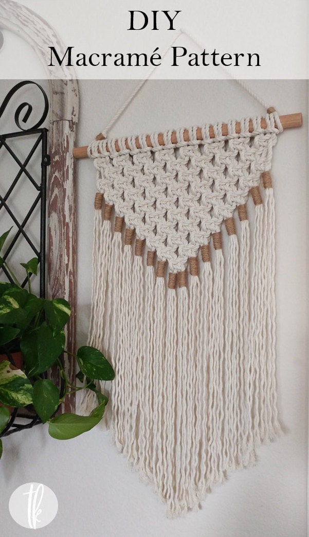 DIY Macrame Pattern Wall Tapestry Pattern Instant Download - Etsy