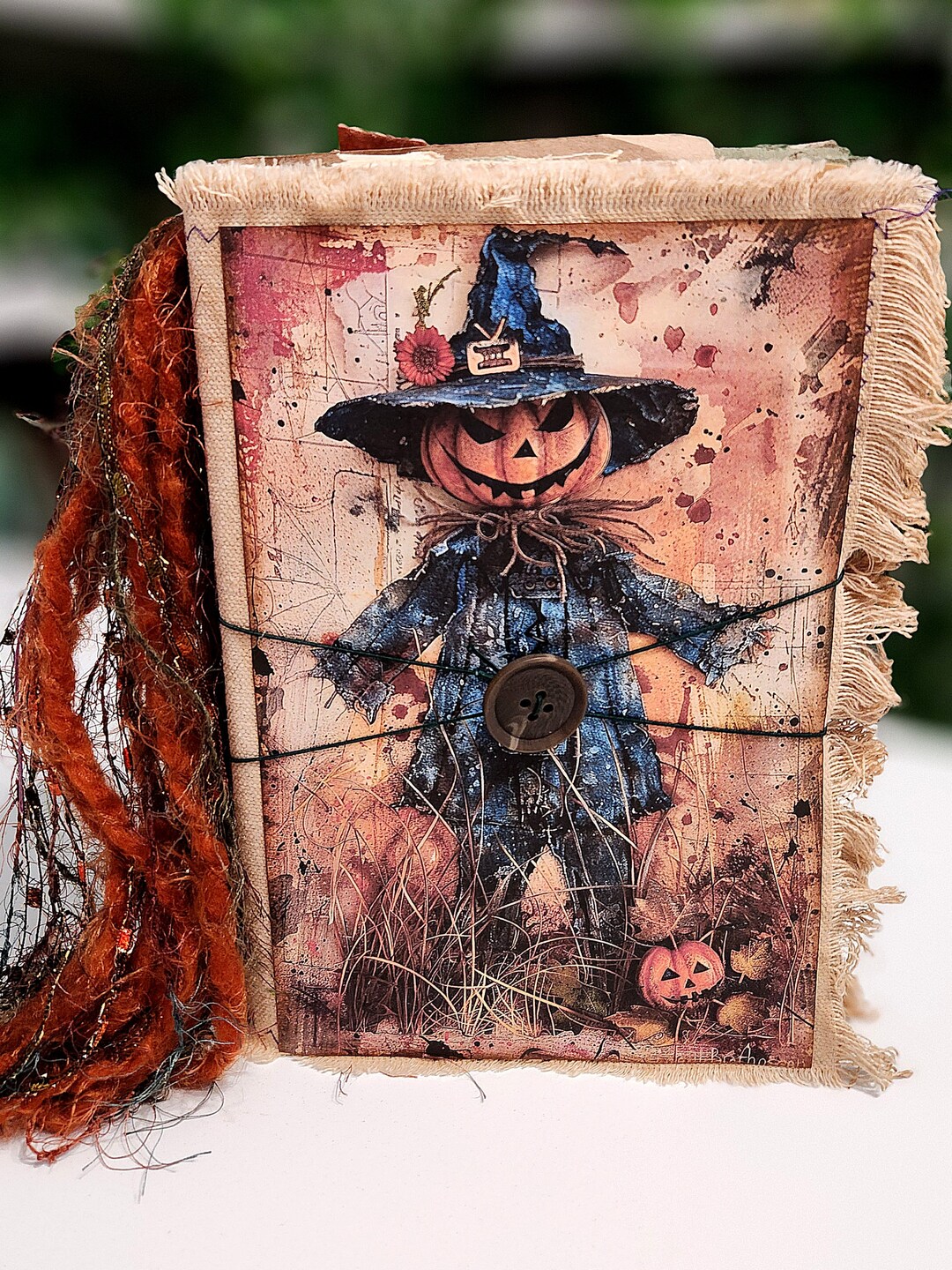 Halloween Scarecrow Junk Journal Fall Autumn Pumpkin - Etsy