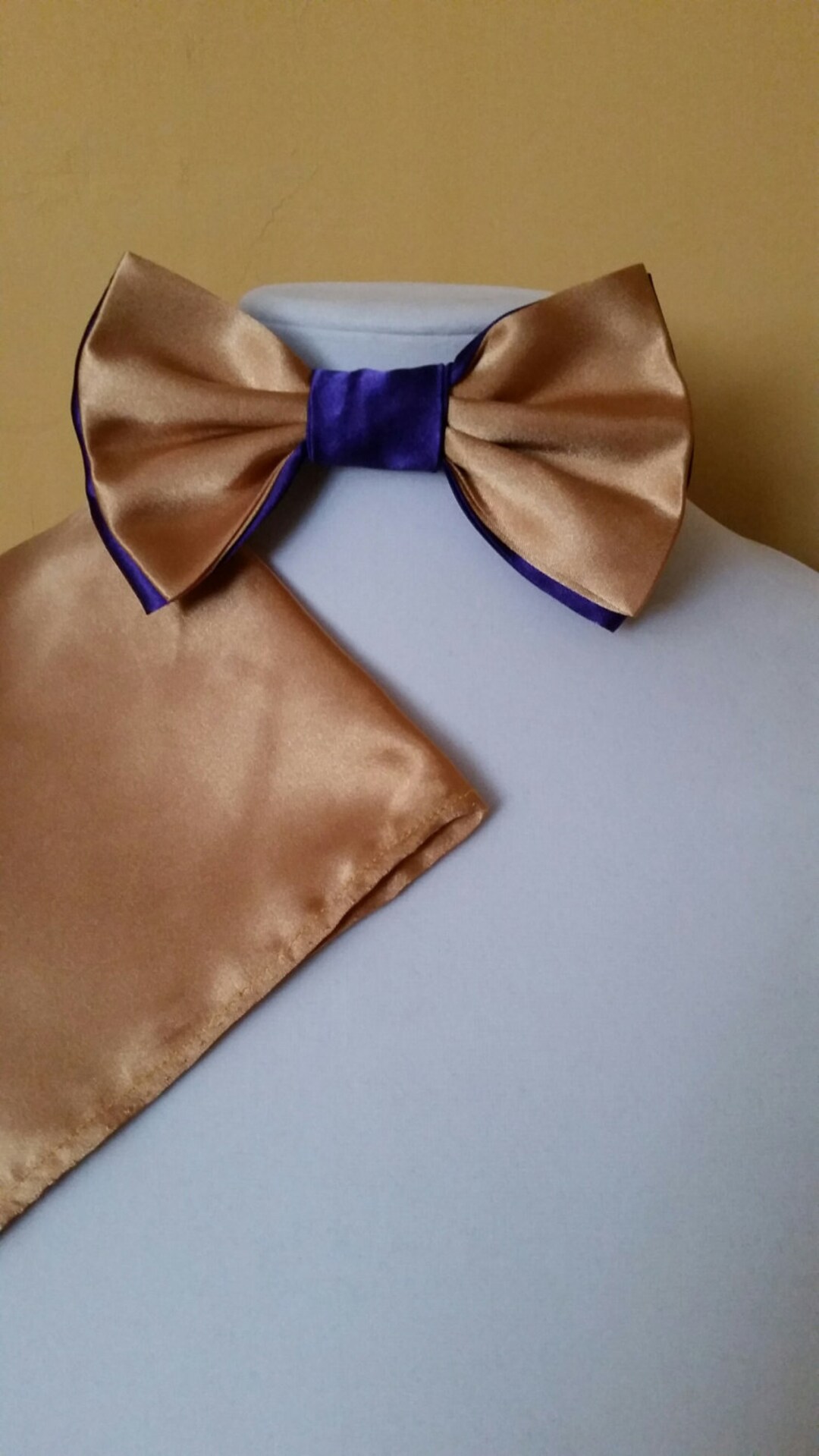 Royal Gold Purple Bowtie Set - Etsy
