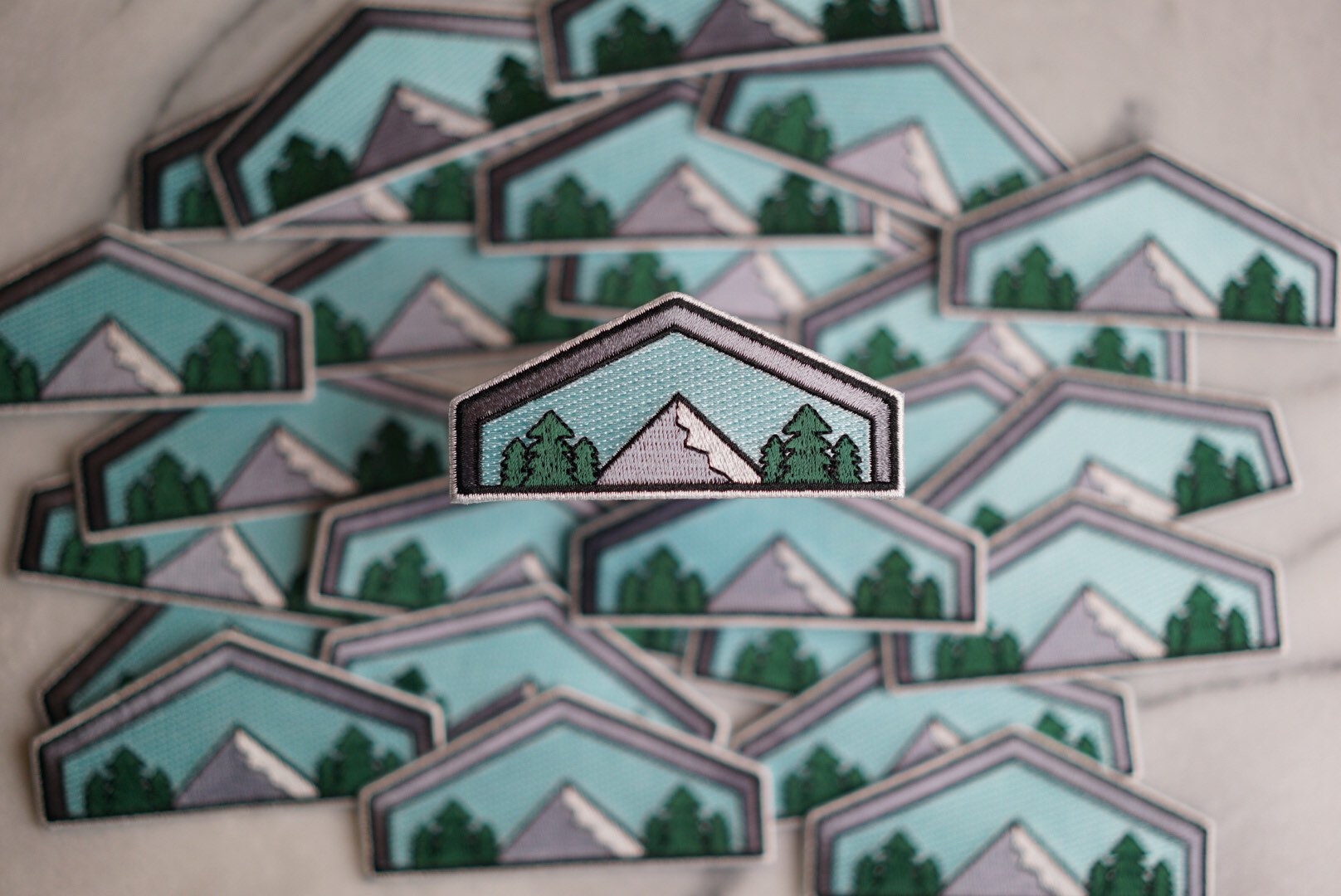 Mountain Patch 3.45x1.55 In Iron-on Embroidered Patch for - Etsy