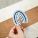 Line Dot Rainbow Sticker, Blue, 2.7x3in, Waterproof Vinyl Sticker for ...