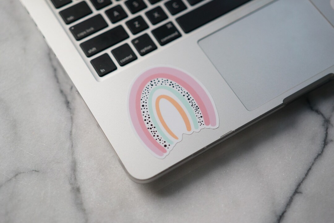 Line Dot Rainbow Sticker Pastel 2.7x3in Waterproof Vinyl - Etsy