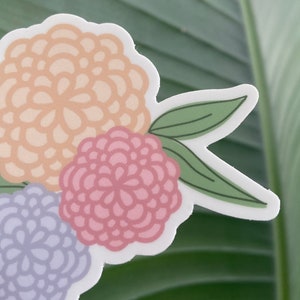 Hydrangea Sticker, Watercolor Bouquet, 3x2.5in, Waterproof Vinyl ...