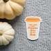 Pumpkin Spice Latte Sticker, Retro, 2.2x3in, Waterproof Vinyl Sticker ...