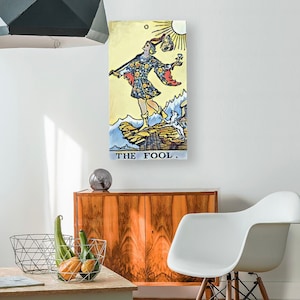 The Fool Tarot Card, Rider Waite Design on Canvas - Etsy