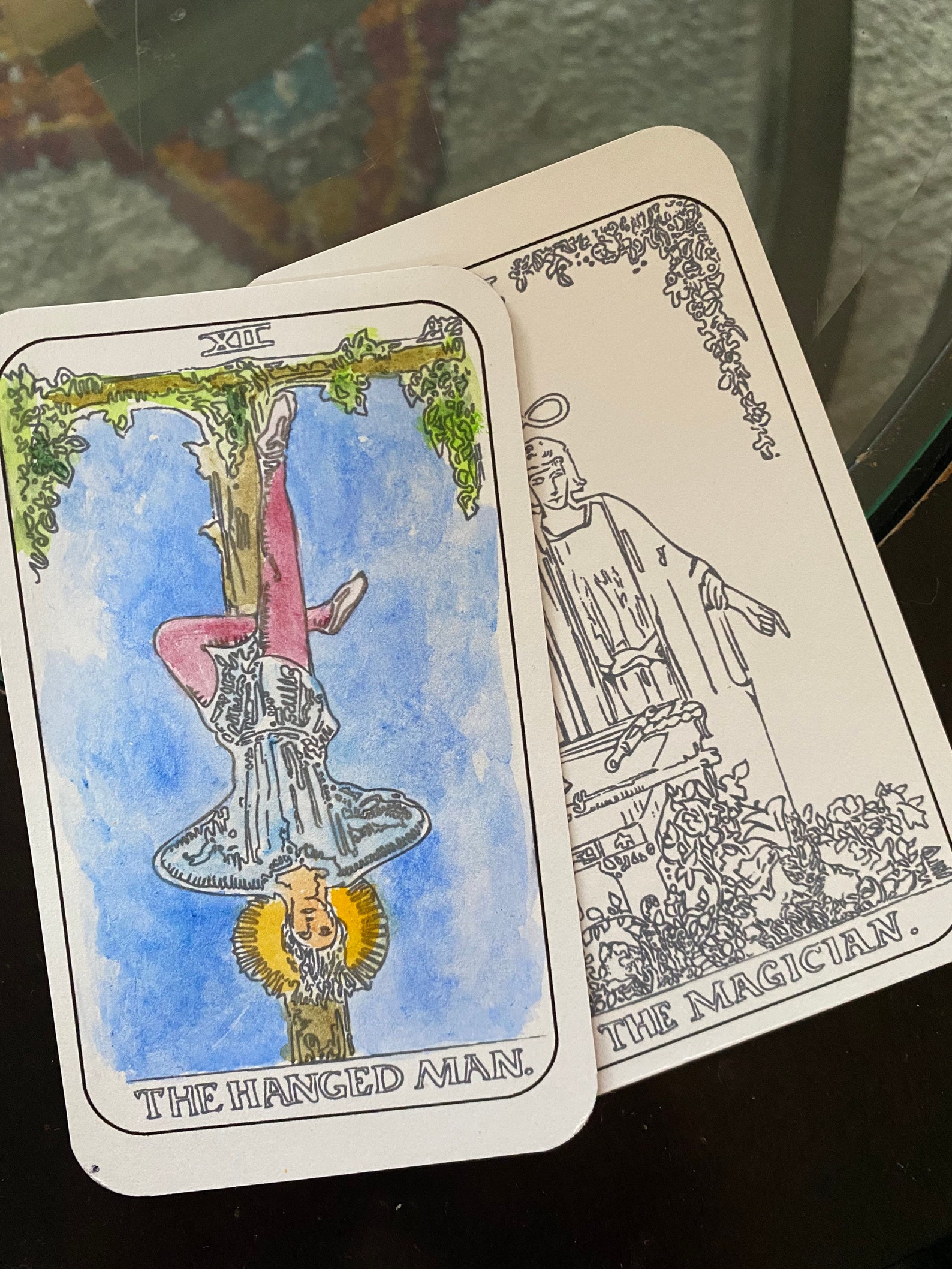 Coloring Kit Tarot Cards With 24 Gel Pens DIY Craft - Etsy