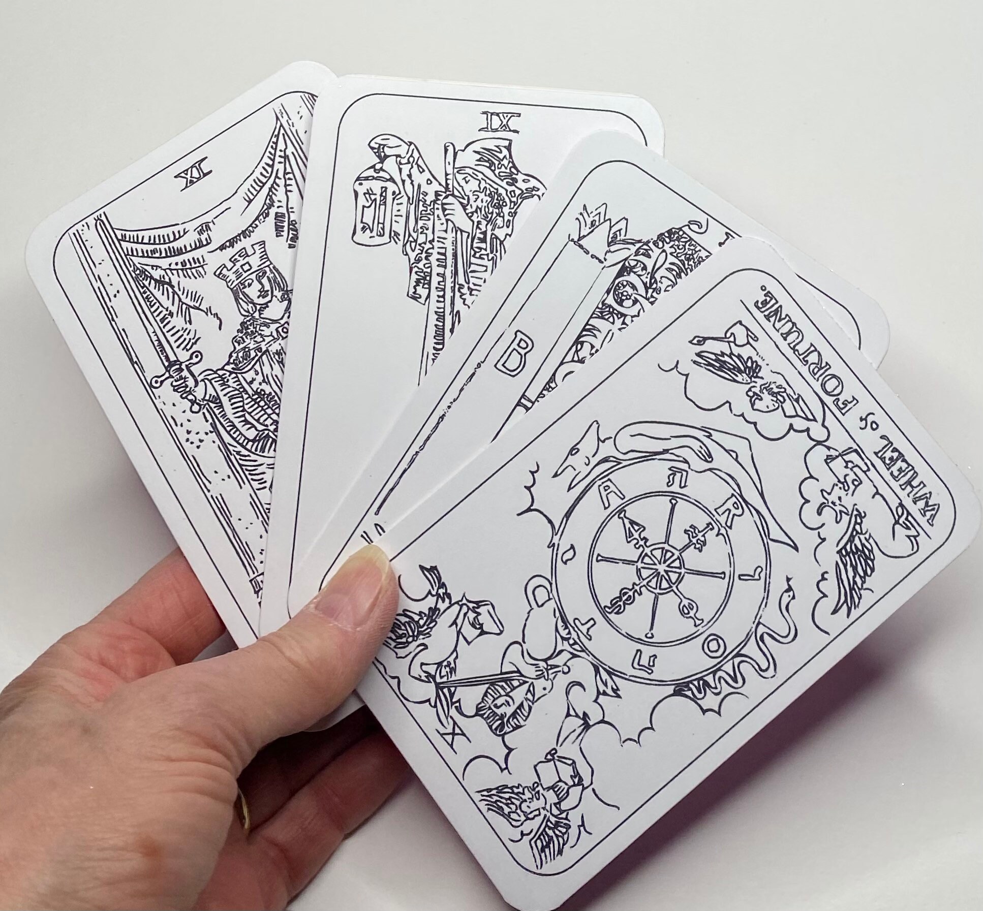 Coloring Kit Tarot Cards with 24 Gel Pens DIY Craft | Etsy