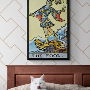 The Fool Tarot Card, Rider Waite Design on Canvas - Etsy