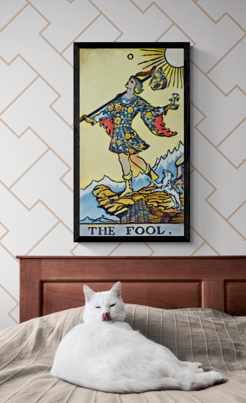 The Fool Tarot Card, Rider Waite Design on Canvas - Etsy