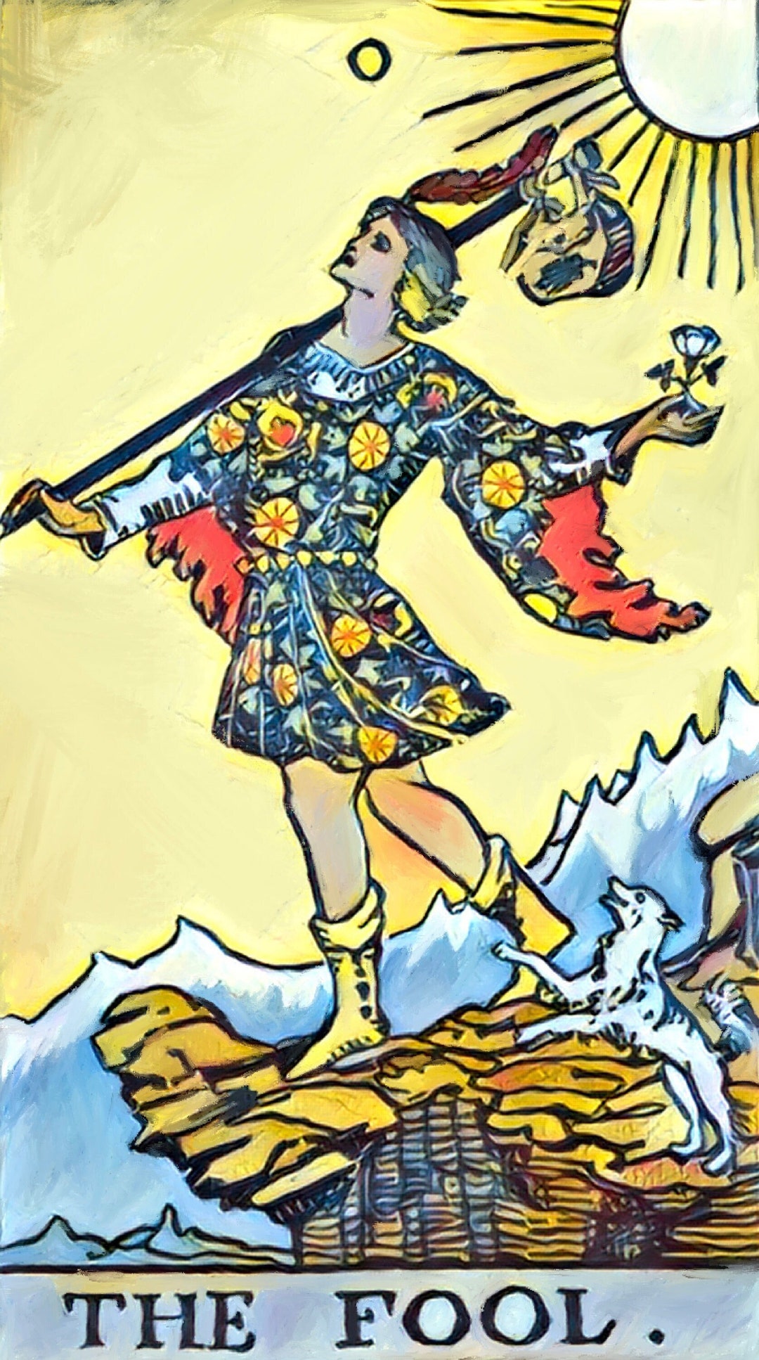 The Fool Tarot Card, Rider Waite Design on Canvas - Etsy