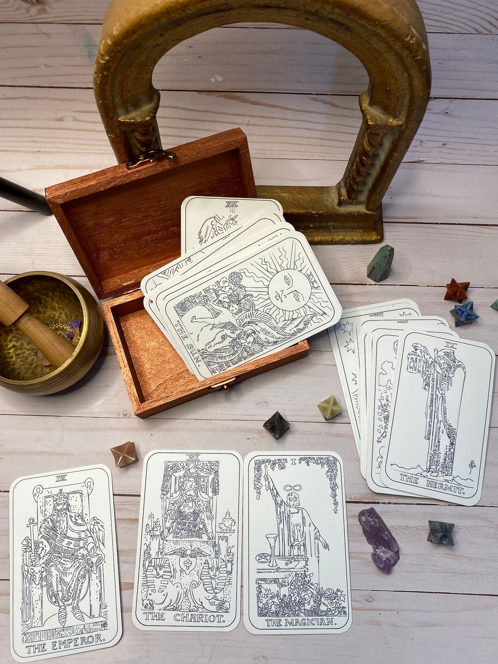 Coloring Kit Tarot Cards With 24 Gel Pens DIY Craft - Etsy