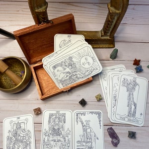 Coloring Kit Tarot Cards With 24 Gel Pens DIY Craft - Etsy