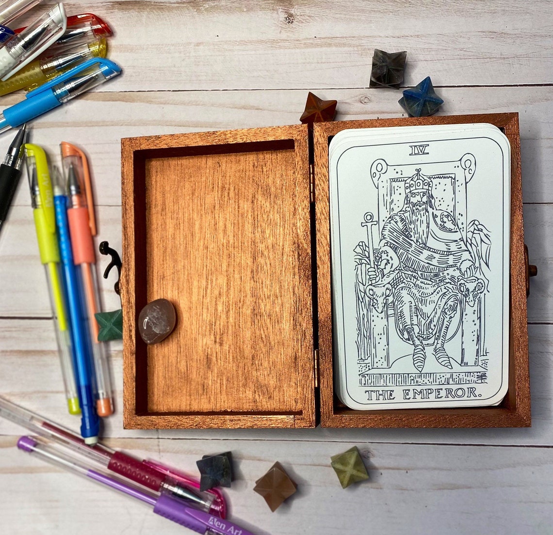 Coloring Kit Tarot Cards with 24 Gel Pens DIY Craft | Etsy