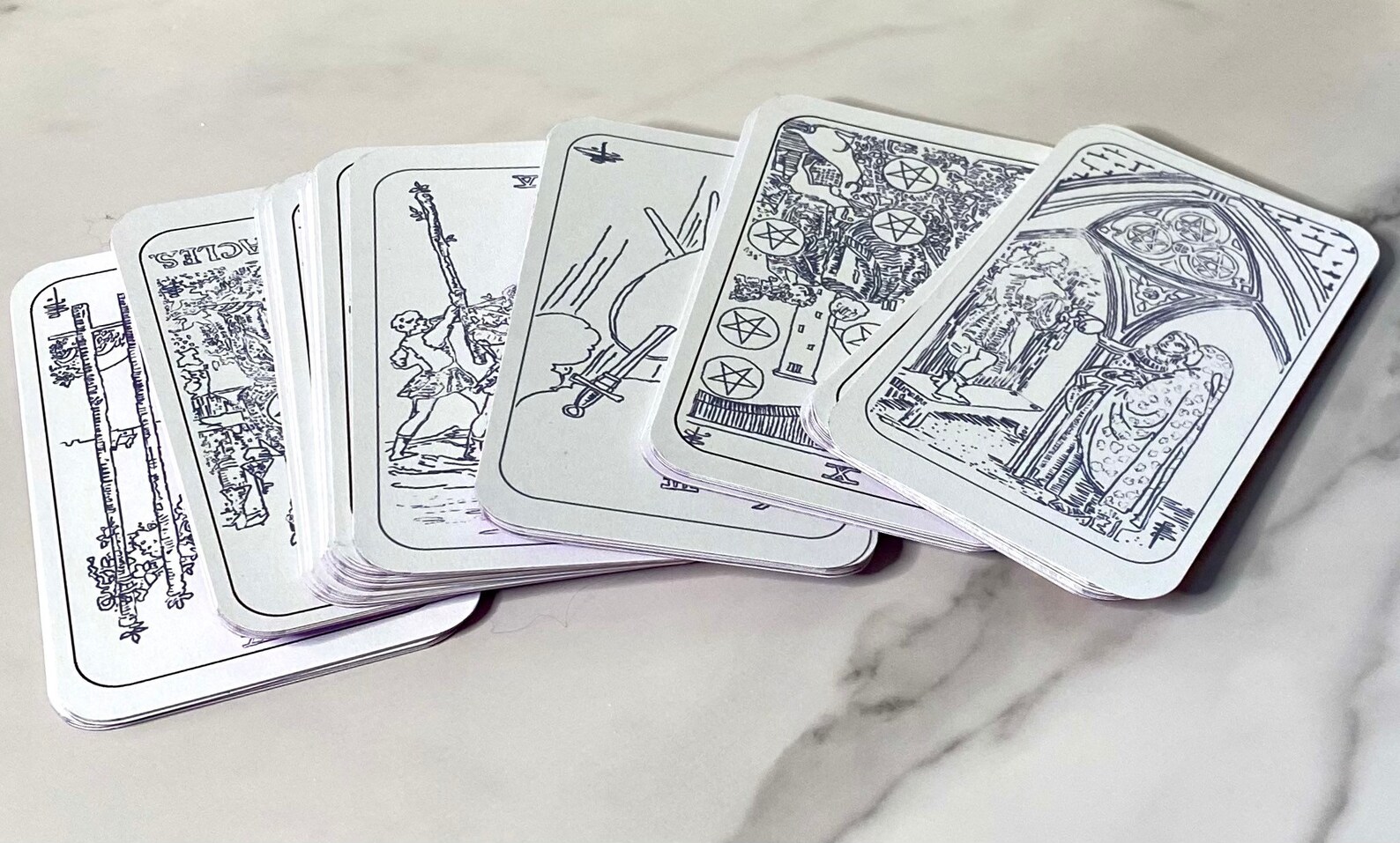 Coloring Kit Tarot Cards With 24 Gel Pens DIY Craft - Etsy