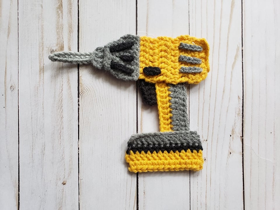 Tool Time Applique Pack Crochet Pattern Only Drill Hammer | Etsy