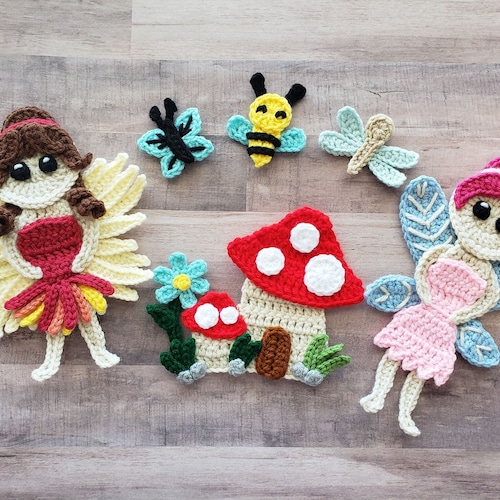 A Fairy'e Tale Applique Pack Crochet Pattern Only Fairy - Etsy