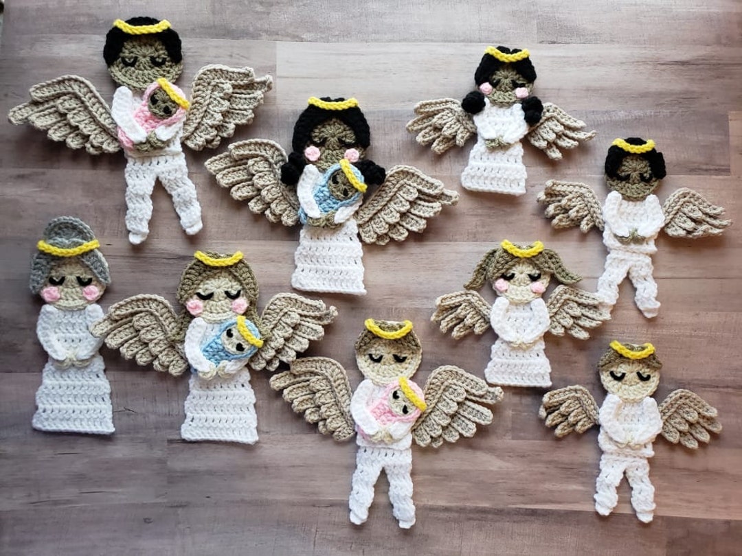 Our Guardian Angels Applique Pack- Crochet Pattern Only- Angels ...