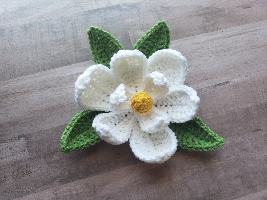 Magnolia Applique Single - Crochet Pattern - Digital Download - Etsy