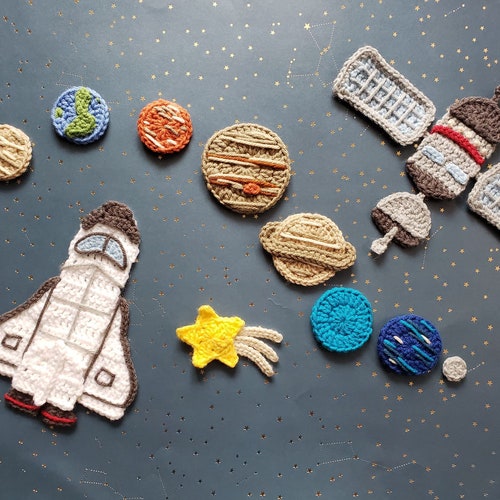 Space Odyssey Applique Pack Crochet Pattern Only Rocket - Etsy