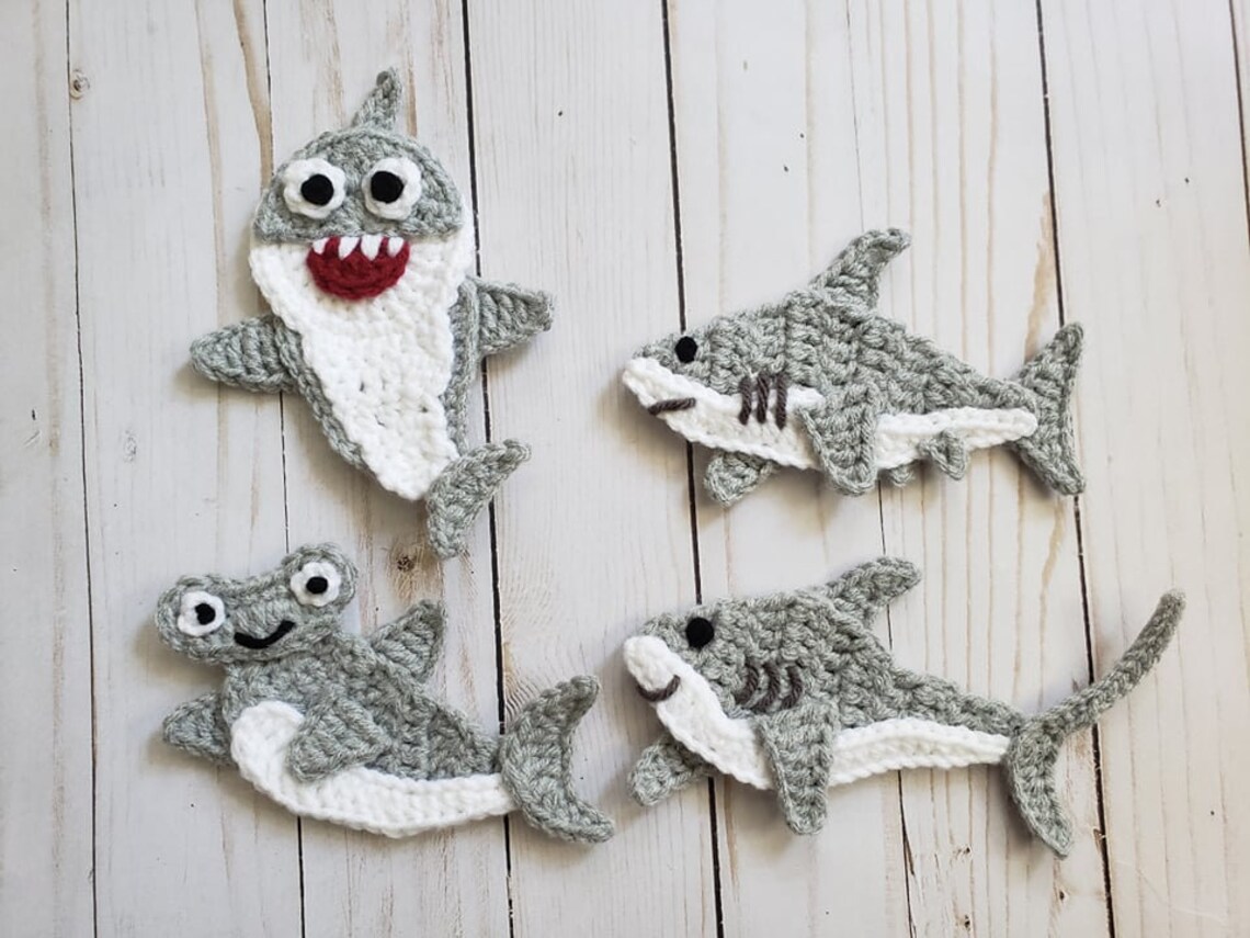 Predators of the Deep Applique Pack Crochet Pattern Only | Etsy