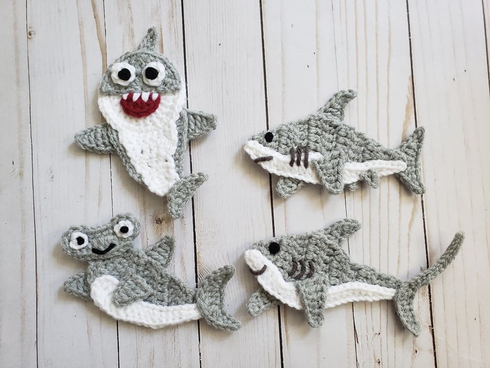 Predators of the Deep Applique Pack Crochet Pattern Only - Etsy Norway