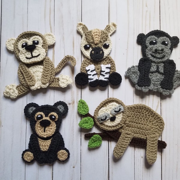 Monkey Applique - Etsy