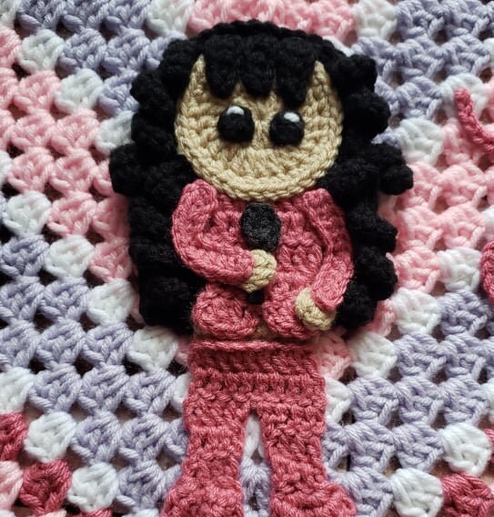 Female Singer Applique Crochet Pattern Only Singer Artist Role Model ...