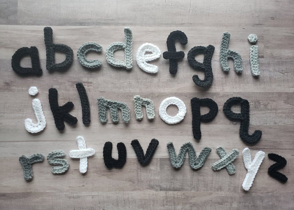 Lowercase Letters and Numbers Applique Pack Crochet Pattern - Etsy