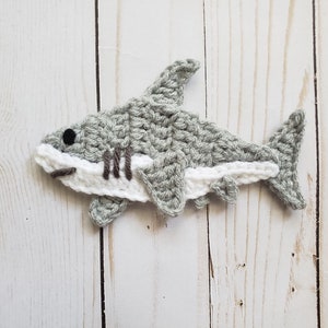 Predators of the Deep Applique Pack- Crochet Pattern Only- Great White ...