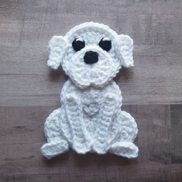 Dog Crochet Applique - Etsy