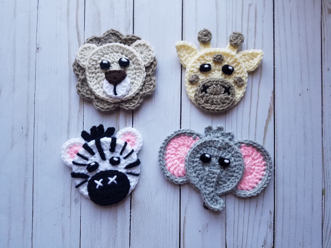 Animals of Africa Applique Pack- Crochet Pattern - Digital Download - Etsy
