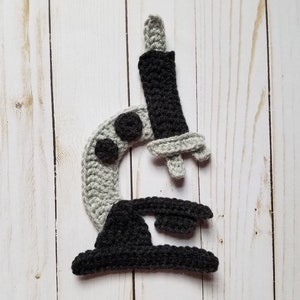 Mad Science Applique Pack- Crochet Pattern Only- Microscope- Beaker ...