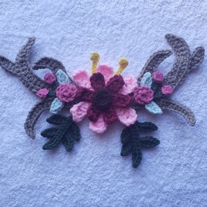 Oh My Deer Applique Pack- Crochet Pattern Only- Deer- Floral Antlers ...