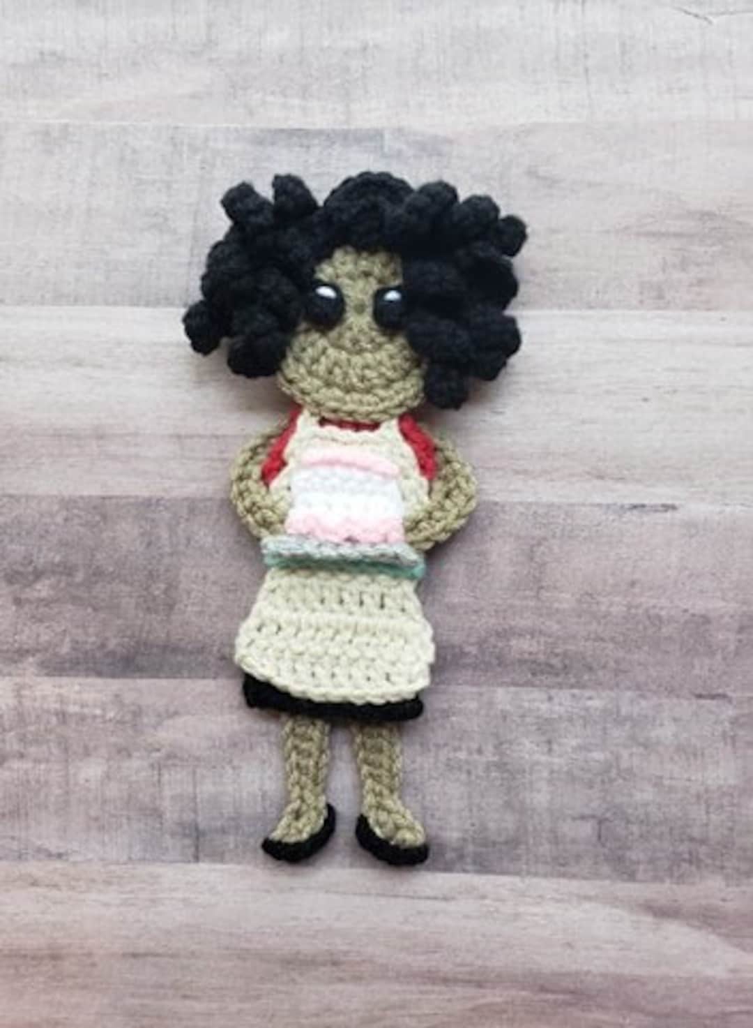 Pastry Chef Applique- Pastry- Baker- Chef- Woman- Cake- Crochet ...