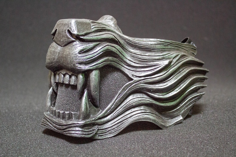 Wolf Mask Wolf Oni Berserk Menpo Mask Samurai Fenrir | Etsy
