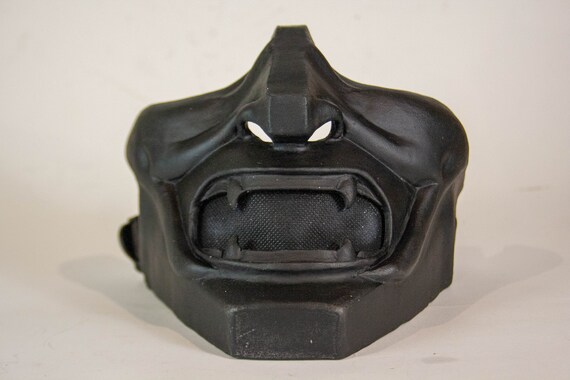 Half Face the black Assassin Ronin Samurai Mask Cool Baddass Demon Oni ...